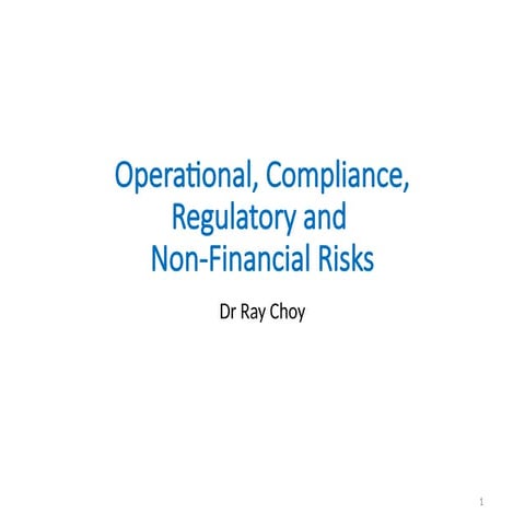 11 - Treasury Management - Operational, Compliance, Regulatory and Non ...