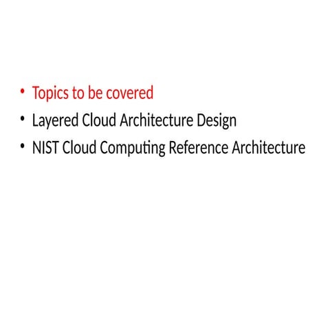 Layered Cloud Architecture - Cloud Security Notes | PPTX