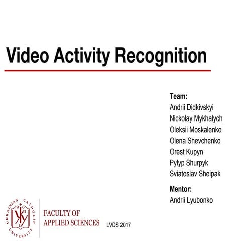 Video Activity Recognition | PPT