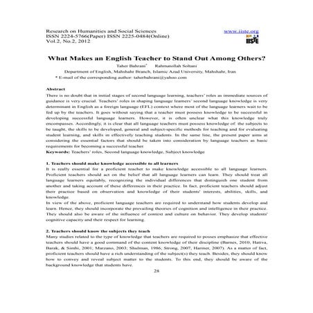 11.what makes an english teacher to stand out among others | PDF