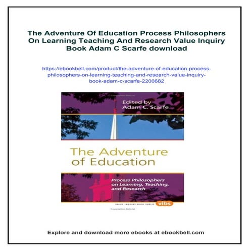 The Adventure Of Education Process Philosophers On Learning Teaching ...