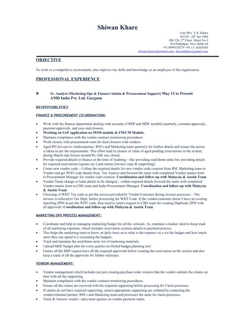 Resume- Detailed | PDF