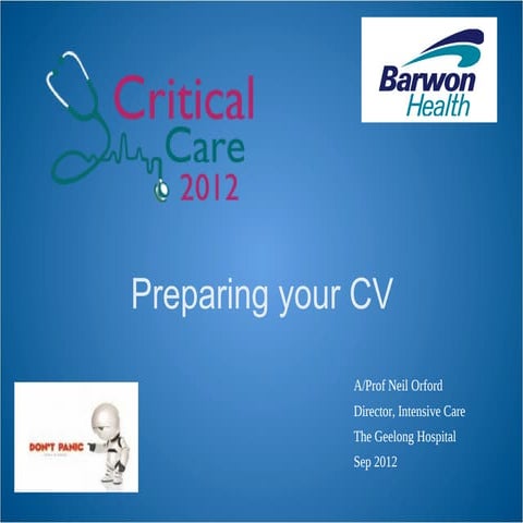 Neil Orford on CV Preparation | PPT
