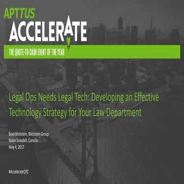 Legal Ops Needs Legal Tech: Developing an Effective Technology Strategy ...