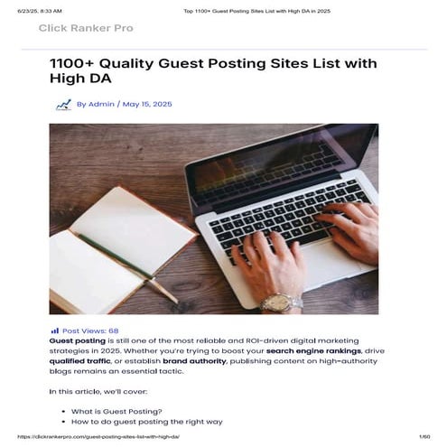 Fascinating Guest Posting High Da In Low Cost Techreviewtrade Pictures