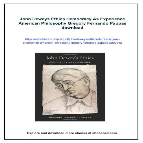 John Deweys Ethics Democracy As Experience American Philosophy Gregory ...
