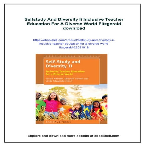 Selfstudy And Diversity Ii Inclusive Teacher Education For A Diverse World Fitzgerald | PDF