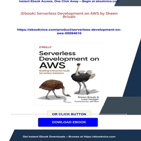 (Ebook) Serverless Development on AWS by Sheen Brisals | PDF