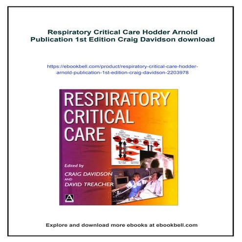 Respiratory Critical Care Hodder Arnold Publication 1st Edition Craig ...