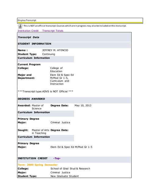 August 15, 2024 American College of Education Transcript of Deepak ...
