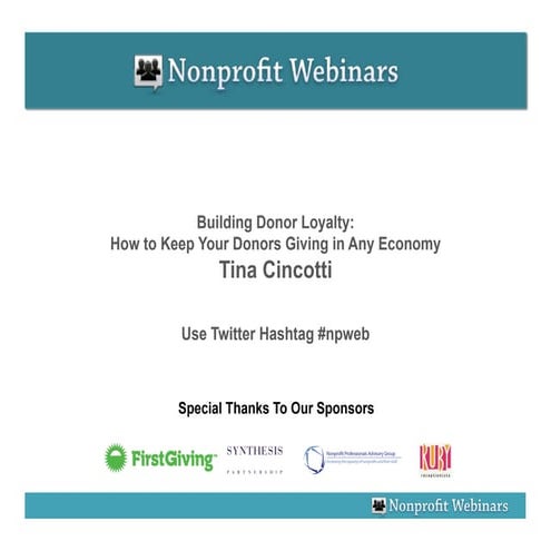 Building Donor Loyalty | PPT