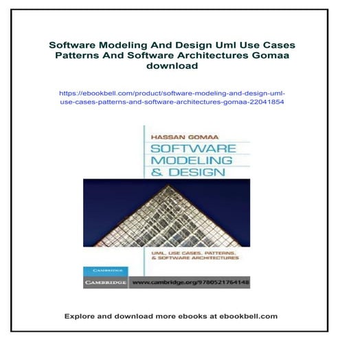 Software Modeling And Design Uml Use Cases Patterns And Software