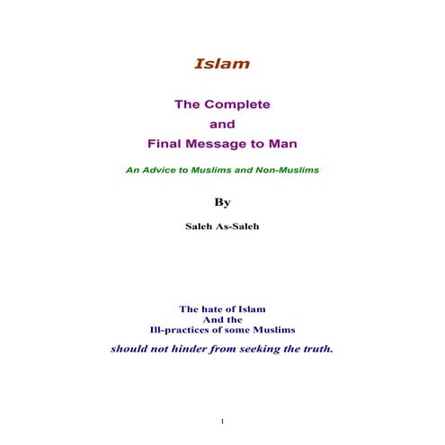 Islam_Final_Message | PDF | Islam | Religion & Spirituality