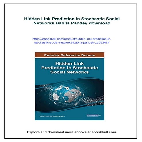 Hidden Link Prediction In Stochastic Social Networks Babita Pandey | PDF