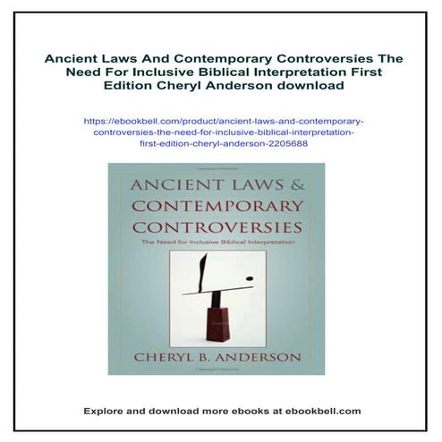 Ancient Laws And Contemporary Controversies The Need For Inclusive ...