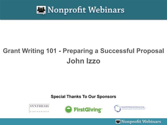Grant Writing 101 | PPT