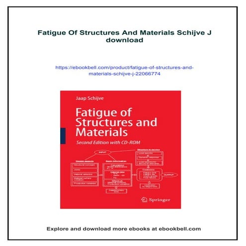 Fatigue Of Structures And Materials Schijve J | PDF