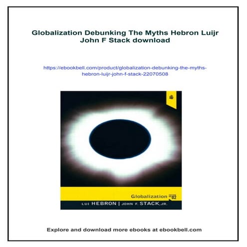Globalization Debunking The Myths Hebron Luijr John F Stack | PDF