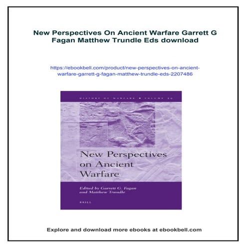 New Perspectives On Ancient Warfare Garrett G Fagan Matthew Trundle Eds ...