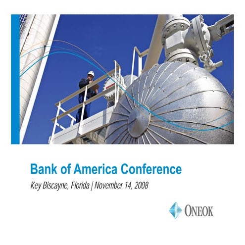 ONEOK to Present at Bank of America Conference | PDF