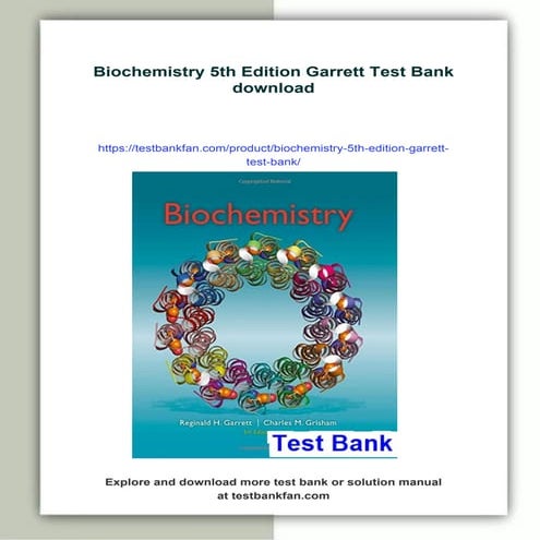 Biochemistry 5th Edition Garrett Test Bank | PDF