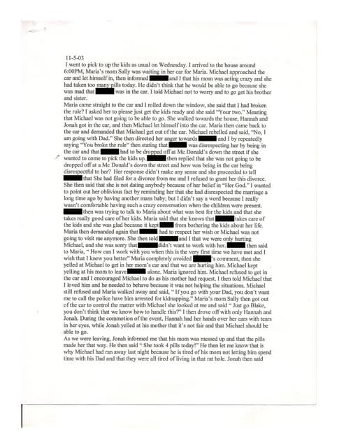 April 22 2003 police report charging maria bauer melinn with dv | PDF
