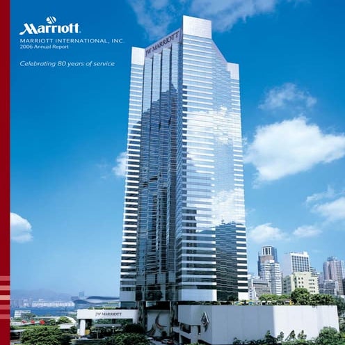marriott international 2006 Annual Report | PDF