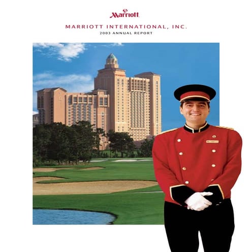 marriott international 2003 Annual Report | PDF