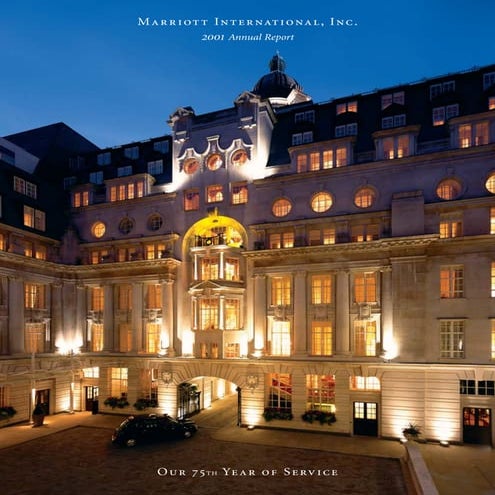 marriott international 2001 Annual Report | PDF