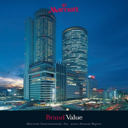marriott international 2000 Annual Report | PDF