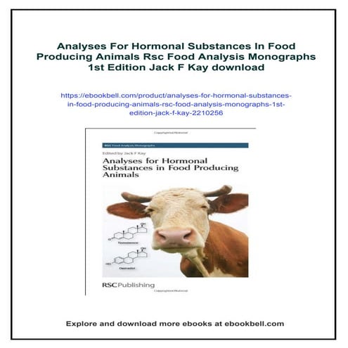 Analyses For Hormonal Substances In Food Producing Animals Rsc Food ...