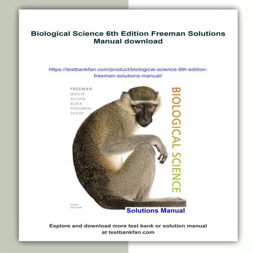 Biological Science 6th Edition Freeman Solutions Manual | PDF
