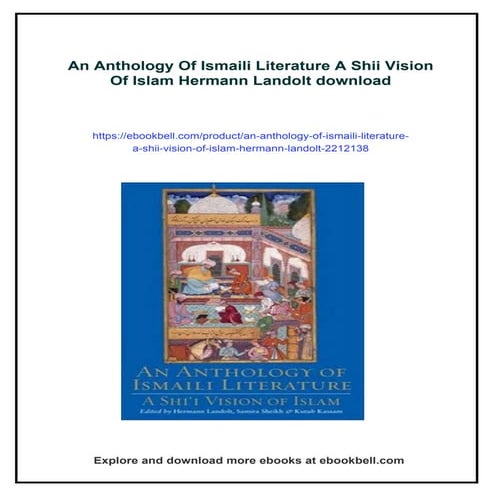 An Anthology Of Ismaili Literature A Shii Vision Of Islam Hermann ...