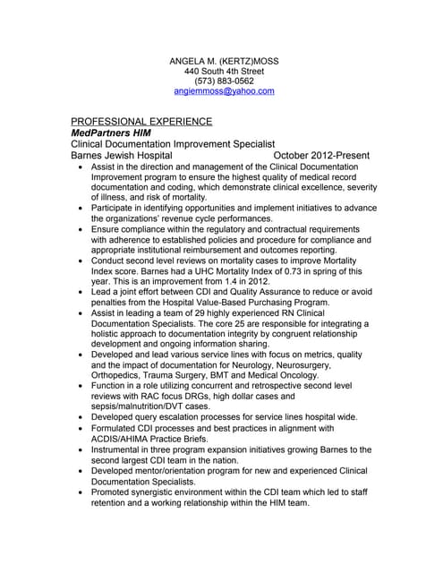 Angie Moss, Rn, Ccds presentations