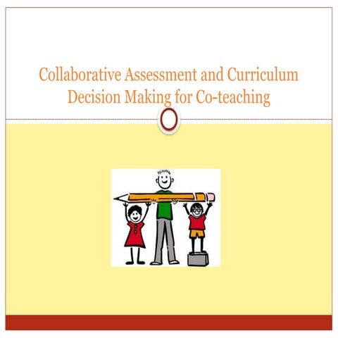 Collaborative Assessment and Curriculum Decision Making for Co-Teachers ...