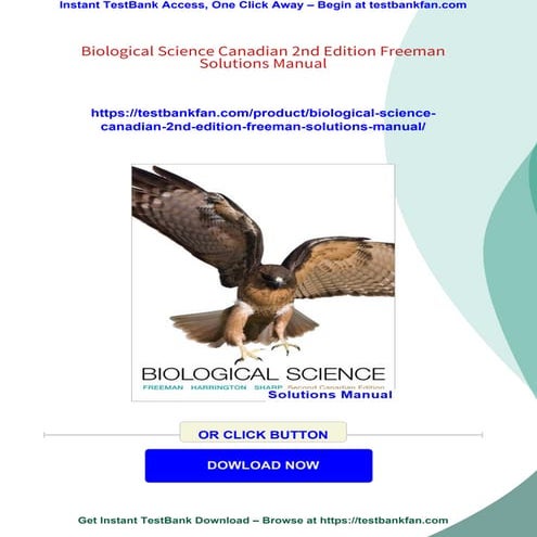 Biological Science Canadian 2nd Edition Freeman Solutions Manual | PDF