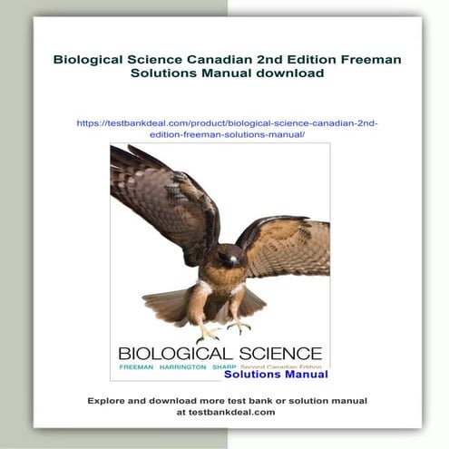 Biological Science Canadian 2nd Edition Freeman Solutions Manual | PDF
