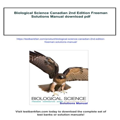 Biological Science Canadian 2nd Edition Freeman Solutions Manual | PDF