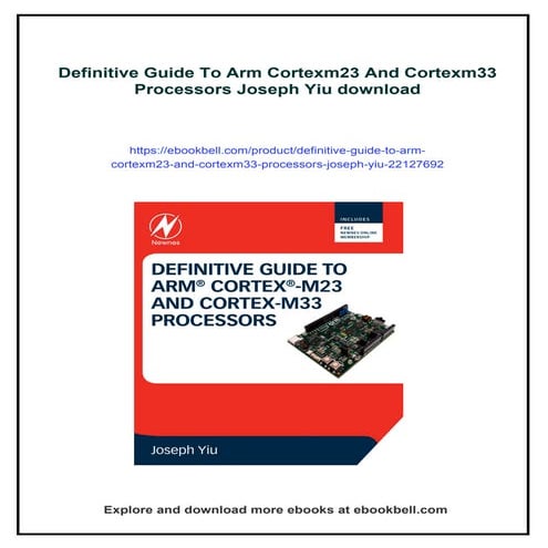 Definitive Guide To Arm Cortexm23 And Cortexm33 Processors Joseph Yiu | PDF