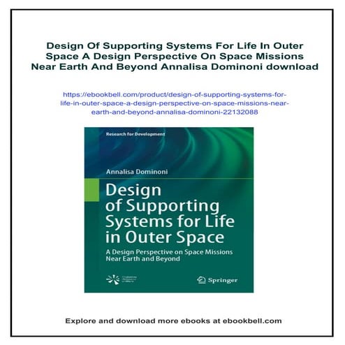 Design Of Supporting Systems For Life In Outer Space A Design ...