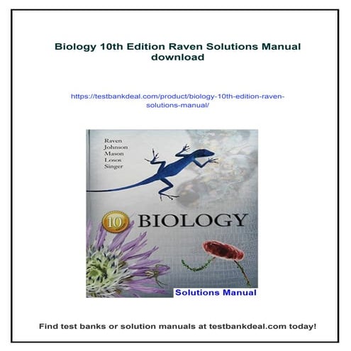 Biology 10th Edition Raven Solutions Manual | PDF
