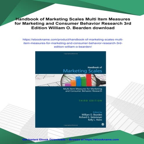 Handbook of Marketing Scales Multi Item Measures for Marketing and ...
