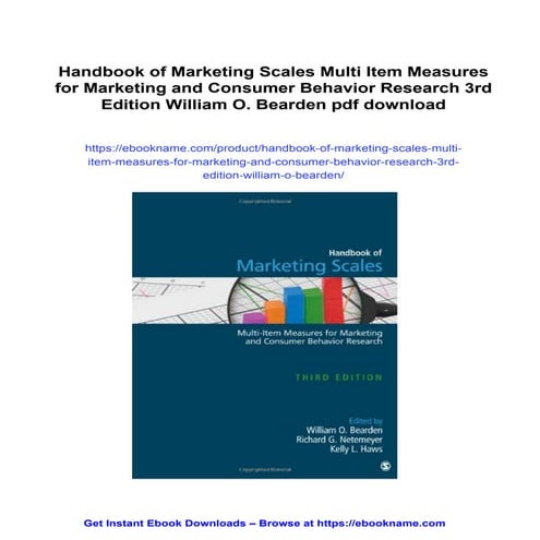 Handbook of Marketing Scales Multi Item Measures for Marketing and ...