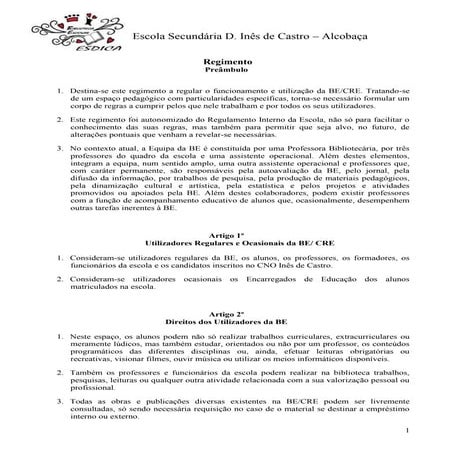 Plano de Contingência da Biblioteca Escolar Clara de Resende 2020-2021 ...