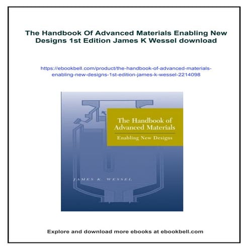 The Handbook Of Advanced Materials Enabling New Designs 1st Edition ...