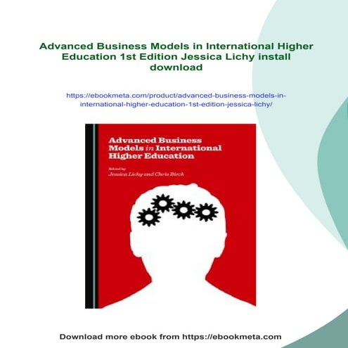 Advanced Business Models in International Higher Education 1st Edition ...