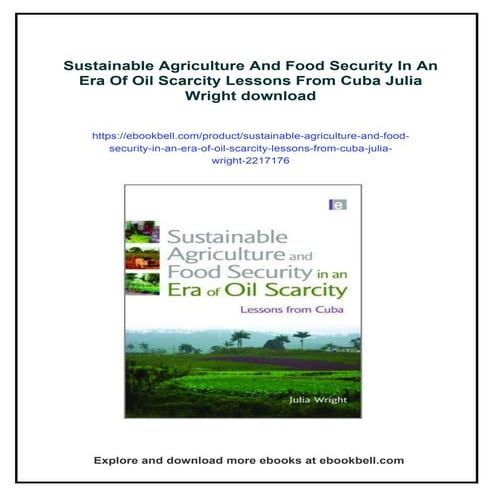 Sustainable Agriculture And Food Security In An Era Of Oil Scarcity ...