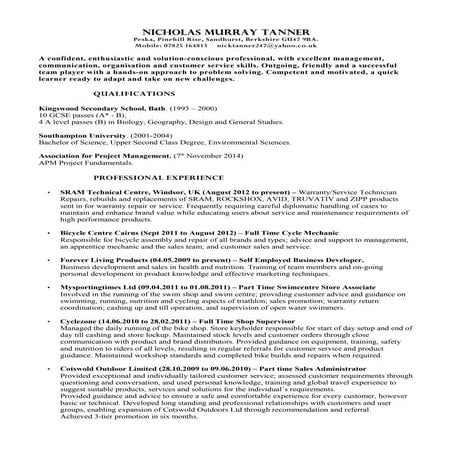 CV Nick Tanner FULL | DOC