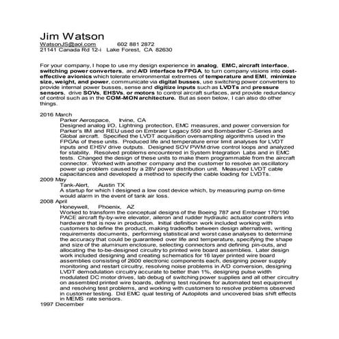 Resume Jim Watson | DOCX