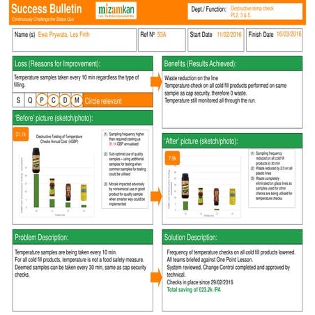 CI Project Success Bulletin - Destr testing PL2, 3 & 5 | PPT